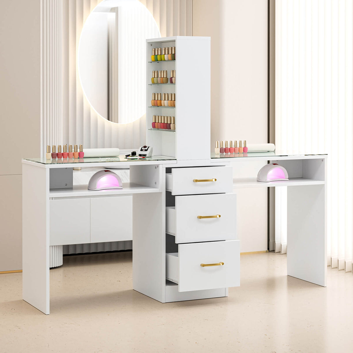 Manicure Table with Storage – Salon Essential丨Paddie
