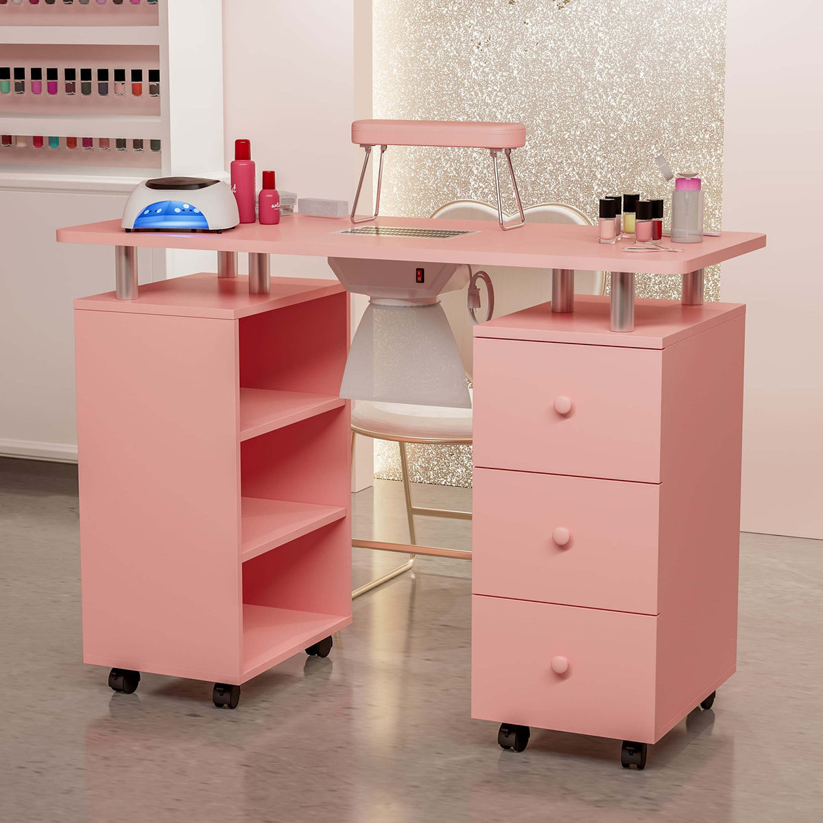 Manicure Table with Storage – Salon Essential丨Paddie